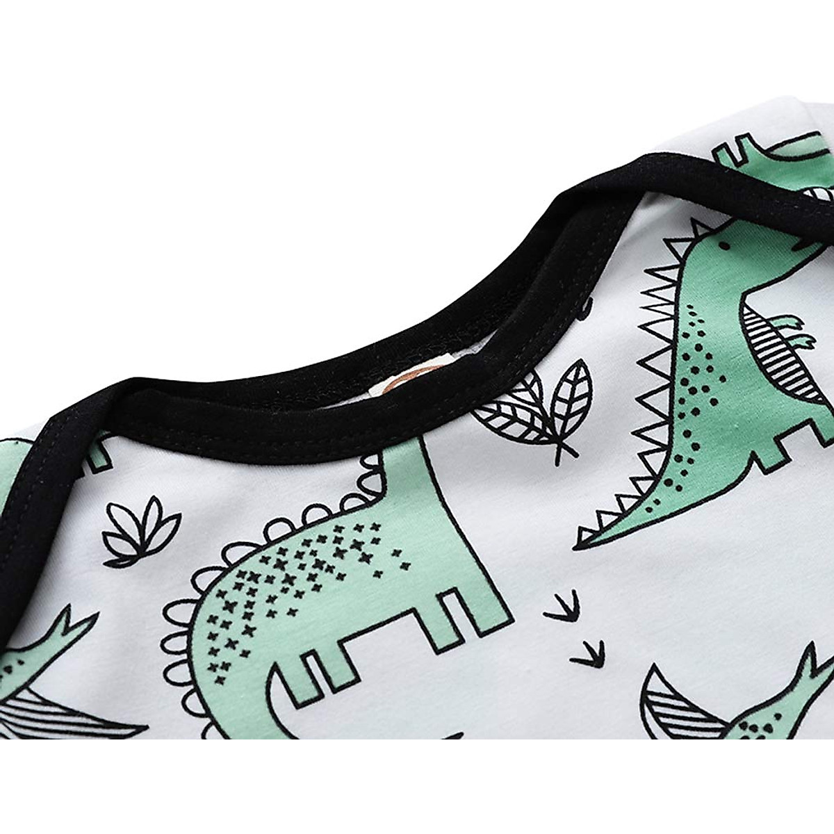 Unisex Baby Wearable Blanket with Hat Cap Cotton Sleeping Bag 2 Pcs Long Sleeve Nightgowns (Dinosaur, 0-6M)