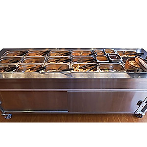 Tiger Chef 6-inch 1/3 Third Size Stainless Steel Anti-Jam Steam Table Pans 3-Pack