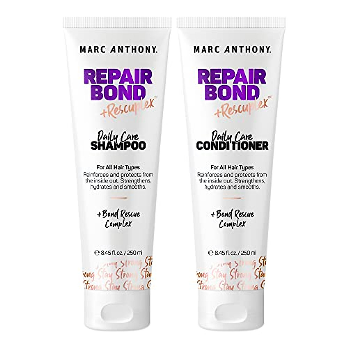 Marc Anthony Repairing Shampoo & Conditioner Set, Repair Bond Rescuplex - Repairs, Strengthens, & Maintains Bonds within Hair - Eliminates Frizz, Flyaways, & Reduce Breakage - Dry & Damaged Hair Care