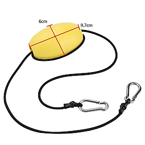 Kayak Drift Anchor Rope Kit - Kayak Anchor Trolley Kit Wizard for Accessory Leash Float Tow Rope Buoys Cooler Line Pole, Tow Nylon Rope Float Buoy with EVA Buoy Steel Clips Kayak Accessories Set