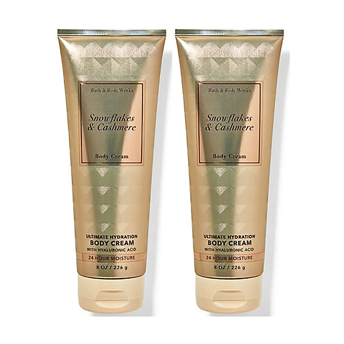 Bath and Body Works Snowflakes & Cashmere 2 Pack Ultra Shea Body Cream 8 Oz. (Snowflakes & Cashmere)