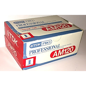 TDK Pro Professional AM120 Acoustic Master IEC I/Type I Normal Position Pure Grained Ferric Oxide Audio Cassette Tapes - Box of 10