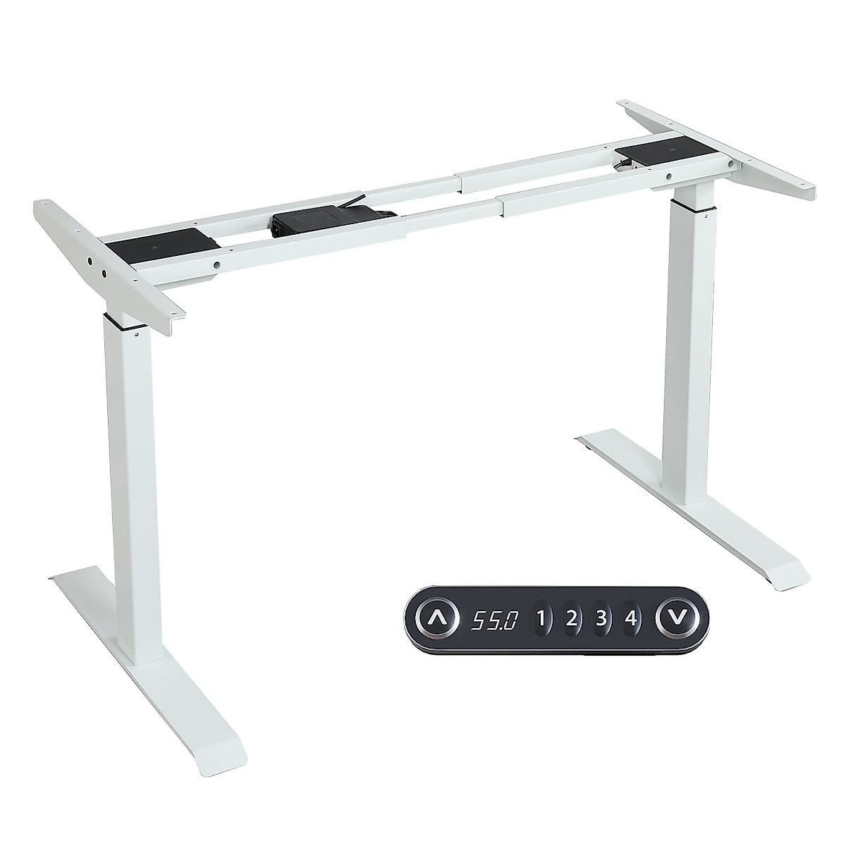 Radlove Dual Motor Height Adjustable Standing Desk Frame, Adjustable Desk Legs for 48'' to 70'' Desk Tops, Home Office Sit Stand Desk Base, Heavy Duty 265 lb Load Capacity for Home Office