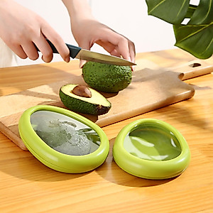 OLACHIKKO Avocado Saver For Fridge, Set Of 4 Silicone Food Storage Container-Ideal For Garlic, Onions, Lemens And Potatoes