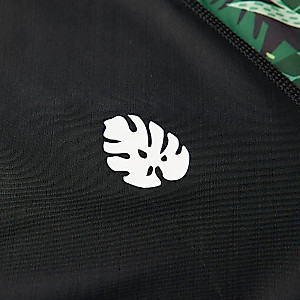 HUGE SPORTS Men's Rash Guard Long Sleeves UPF 50+ UV Sun Protection Quick Drying Splice Compression Swim Shirts Black Leopard