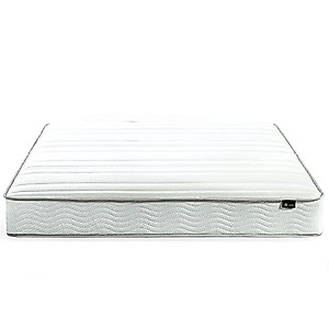 Zinus 8 Inch Foam and Spring RV Mattress / Short Queen Size for RVs, Campers & Trailers / Mattress-in-a-Box, White