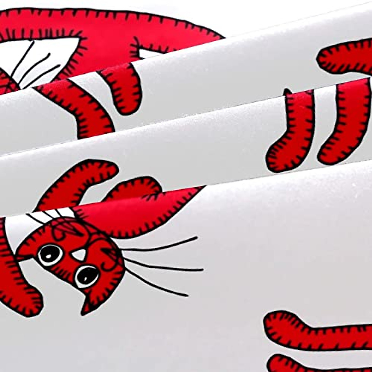 DragonBtu Red Cat 3 Piece with 2 Pillow Shams Comfortable Print Bedding Set Soft Comforter Cover Set for Women Girl