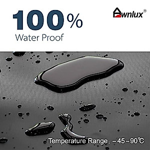 Awnlux 16oz Heavy Duty RV Slide Out Awning Fabric Replacement Premium Grade Vinyl Slide Topper Awning Fabric Replacement for RVs and Campers - 93" x 51", Black