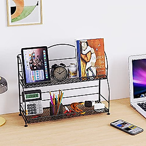 Cisily Bathroom Counter Organizer, Countertop Organizer and Storage Bedroom, 2-Tier Kitchen Spice Rack Shelf Organization, Room Makeup Desk Sink Care Organizer