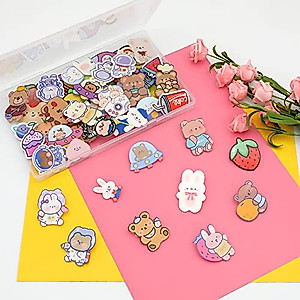 Cute Pins for Backpacks,50 Pcs Kawaii Acrylic Pins, Aesthetic for Girl's Bags,Hoodies,Hats,Jackets Decorative Clothing Bags Jackets Hat Backpacks Bag Accessories