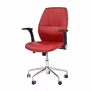 Cribel Icaro Dirigenziale Poltrona, Metallo Cromato, Rosso