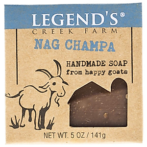 Legend's Creek Farm Goat Milk Soap - Cleansing Moisturizing Soap Bar for Hands and Body - 5 Oz Creamy Lather, Nourishing, Gentle Natural Soap for Sensitive Skin (Nag Champa, Pack of 1)