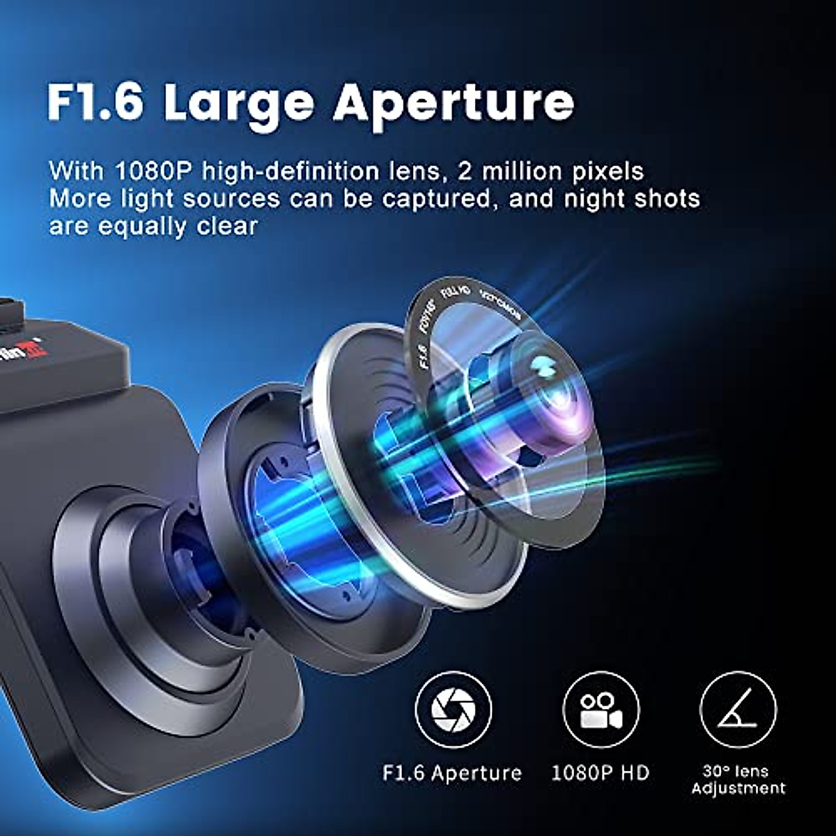 CarlinKit Dash Cam with Wireless CarPlay & Wireless Android Auto Adapter Dash Camrea, 4G+64G, Built in GPS, Support YouTube, Netflix