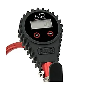 ARB ARB601 Digital Tire Pressure Gauge with Braided Hose and Chuck, Inflator and Deflator 25-75 PSI Readings