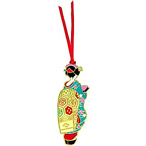 Tomoko 12519 Bookmark Maiko Dark Peach Stained Glass Style