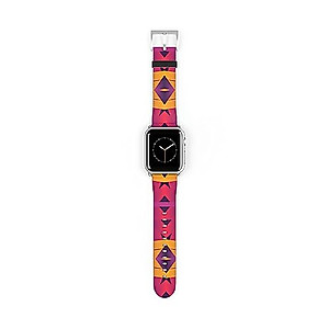 Creative Vibes2 Boho Colorful Smart Watch Band Compatible with Smart Watch Series 1, 2, 3, 4, 5, 6, 7, & SE - High-Quality Leather Watch Bands for Smart Watches (38-41 mm, Gold Matte)