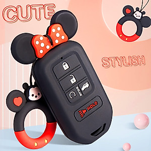 Akkya for Honda Key Fob Cover Keychain Accessories 0216