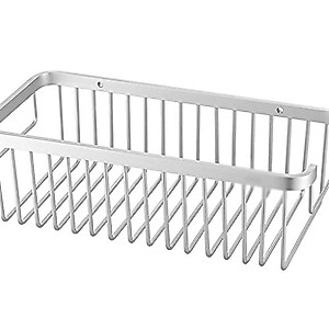XJJZS Portable Metal Farmhouse Wall Decor Storage Organizer Basket Shelf with Handles for Hanging in Entryway, Bedroom, Bathroom, Laundry Room - Wall Mount Hooks (Color : A)