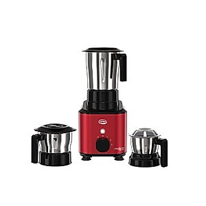 Ultra Metamix 3-Jar Metal Body Mixer Grinder, 750-Watts, 110V, Red