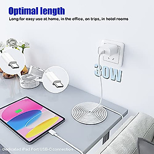 Apple Certified 30W iPhone 15 Charger Super Fast Charging for iPhone 15/15 Plus/15 Pro/15 Pro Max,iPad Pro 12.9-inch 6th/5th/4th/3th,iPad Pro 11-inch,iPad Air 5/4th,iPad Mini 6th,6FT USB C to C Cables
