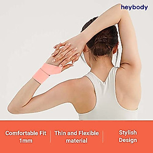 heybody Slim Air Wrist Support Strap (1Pack) | Fitness Daily Carpal Tunnel Arthritis Wrist Pain Relief Injury Prevention | Comfortable Fit | Elastic Material | Breathable Fabric (Orange)