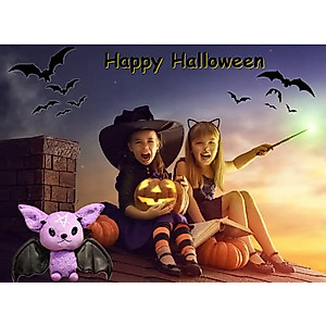 NatureMan Bat Plush Stuffed Animal Toy, Soft Huggable Doll for Kids, Halloween & Christmas Gift (Purple, 11.8inch)