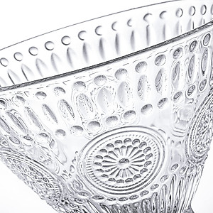 Kingrol 6 Pack Stemless Martini Glasses, Cocktail Glasses, 8 oz Glass Dessert Bowls, Mini Trifle Bowls, Perfect Glassware for Home Bar, Restaurant, Party