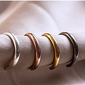 Hoops & Loops Yellow Gold Flashed Sterling Silver High Polished Plain Simple Toe Ring