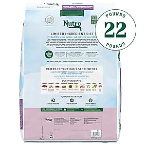 NUTRO Limited Ingredient Diet Adult Dry Dog Food Venison Meal & Sweet Potato Dog Kibble, 22 lb. Bag