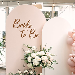 Bride to Be Decal - Bridal Shower Backdrop,Miss to Mrs Sticker for Balloon Arch,Bridal Shower Sticker,Engagement Party (Brown Bride)