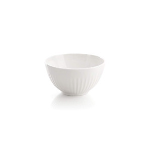 ZEN Pleats Porcelain Dessert Bowls 10oz Set of 6 (Mixed Color)