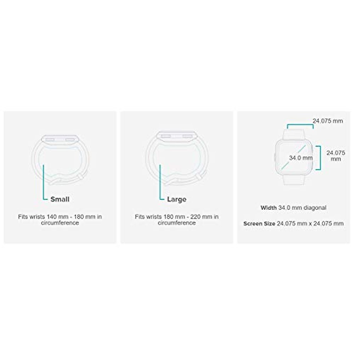 Fitbit Versa Lite Edition Smart Watch, One Size (S and L Bands Included), 1 Count
