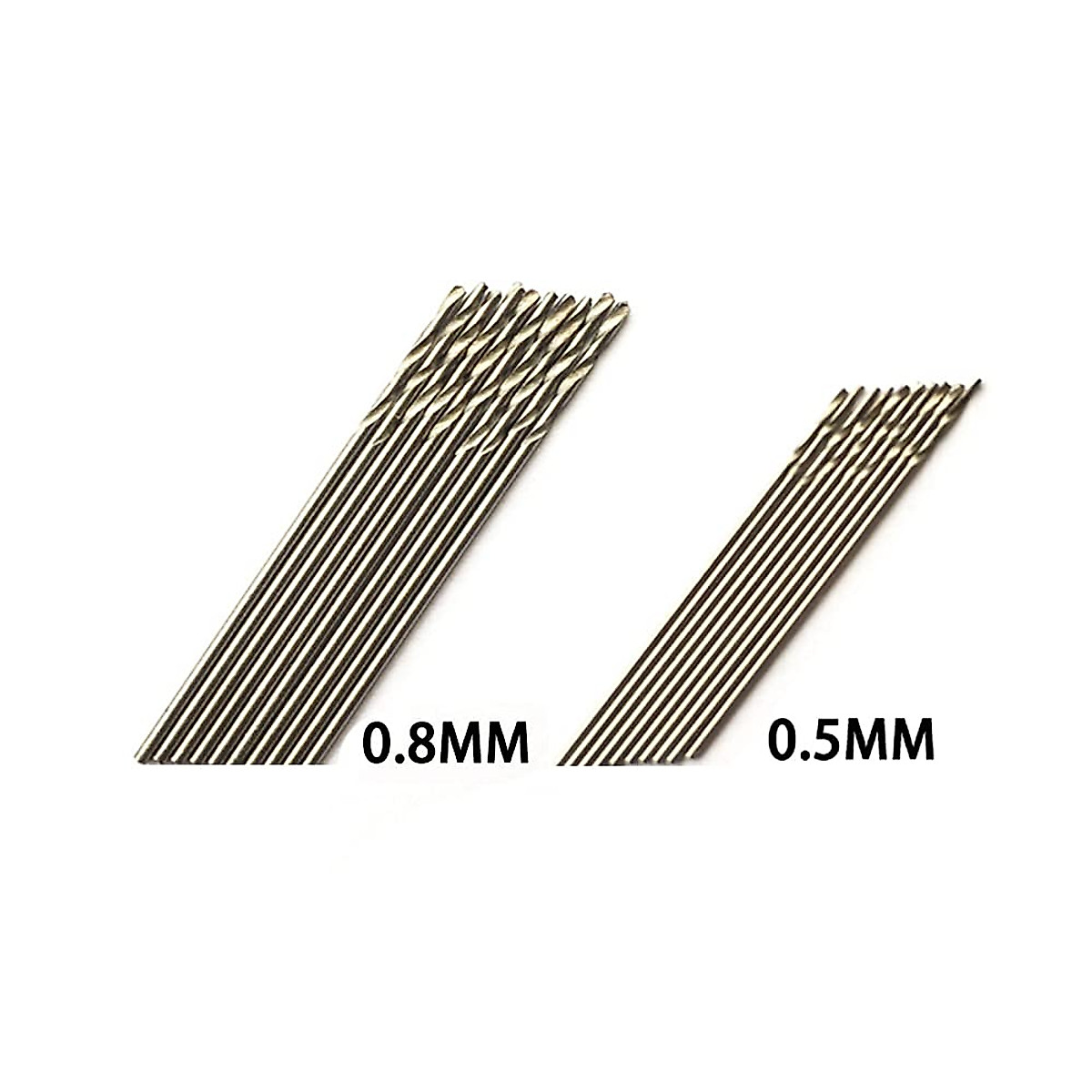 JFOGO Titanium Twist Drill Bit Set (60Pcs）and 20Pcs Mini Drill Bits 1-3.5MM,0.5MM,0.8MM, HSS42 Fully Ground Micro Drill Bits for Wood,Soft Metal,Plastic, Aluminum Alloy,Metric