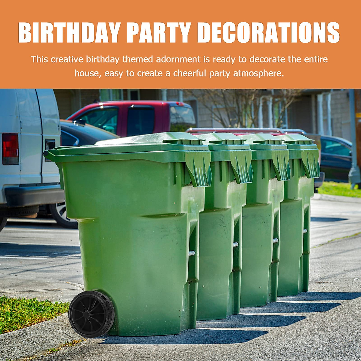 DOITOOL Garbage Can Replacement Wheels - Trash Can Wheels and Axle - Trash Garbage Bin Wheels Replacement for Garbage Can Outdoor,Garden Street Patio Trash Can (Wheel Color Random)