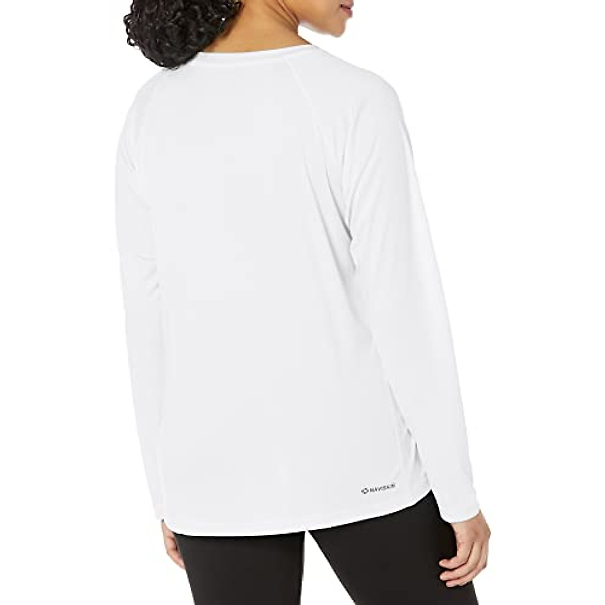 NAVISKIN Women's UPF 50+ Sun Protection Long Sleeve Shirts Rash Guard Shirts Quick Dry Lightweight Hiking Shirts White Size L