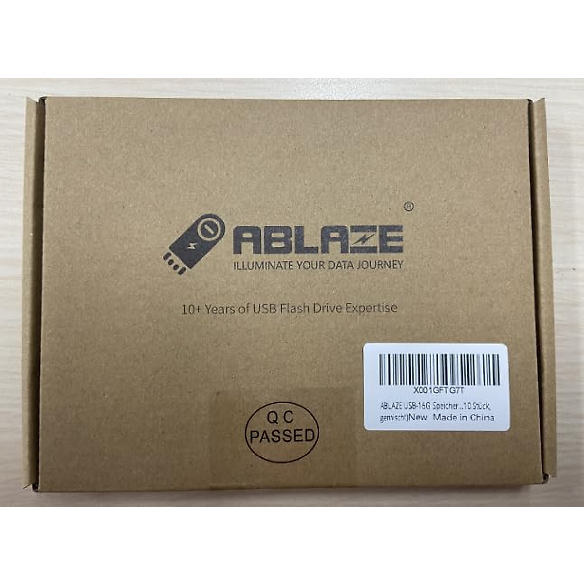 16GB USB Flash Drive 10 Pack, ABLAZE USB 2.0 Memory Stick with Lanyards Swivel Thumb Drives Bulk U Disk 16GB Pendrive Jump Drive Zip Drive for Data Storage (16GB,10 Pack, Mixcolor)