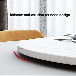 Slate Dining Table Turntable, Household Rotatable Round Table Turntable, Restaurant Marble Base Turntable, Multi-functional Lazy Susan (Color : White, Size : 70cm/28in)