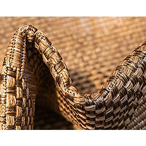 Unique Loom Outdoor Botanical Collection Area Rug - Vine (8' x 11' 4" Rectangle, Brown/ Beige)