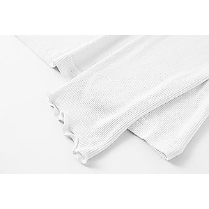 KLOTHO Long Sleeve Shirts for Women Dark Academia Clothing White Mock Turtleneck Top Large