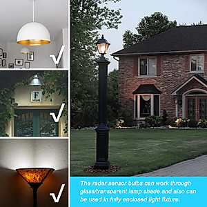 U4GLORY Radar Motion Sensor Light Bulbs - Par38 15W (100W Equivalent), E26 Base, Motion Sensor Bulb, Motion Light Bulbs Perfect for Outdoor, Garden, Garage, Yard, 5000K(Daylight), 2 Pack