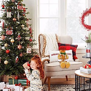 DAGLLGEW Gingerbread Man Plush 2Pcs Christmas Gingerbread Pillow Stuffed Cute Gingerbread Man Plush Toys Gingerbread Christmas Decorations Gifts for Christmas