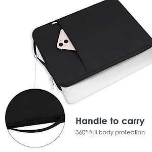 Arisase 13-Inch Laptop Sleeve Case with Handle for 2024-2022 MacBook Air 13.6" with M3 M2 Chip(Model:A2681) & MacBook Pro 13.3" with M2 Chip Travelling Carrying Canvas Bag Protective Accessory(Black)