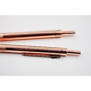JASON YUEN 2PCS PACK 4 in 1 Multi-Function Pen 4 Colors Pen with 0.5mm Mechanical Pencil and Black/Red/Blue Ballpoint Pen in Gift Package (2PCS PACK, Rose gold)