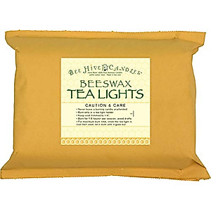 Bee Hive Candles 100% Pure Beeswax Tea Light Candles (24-Case)
