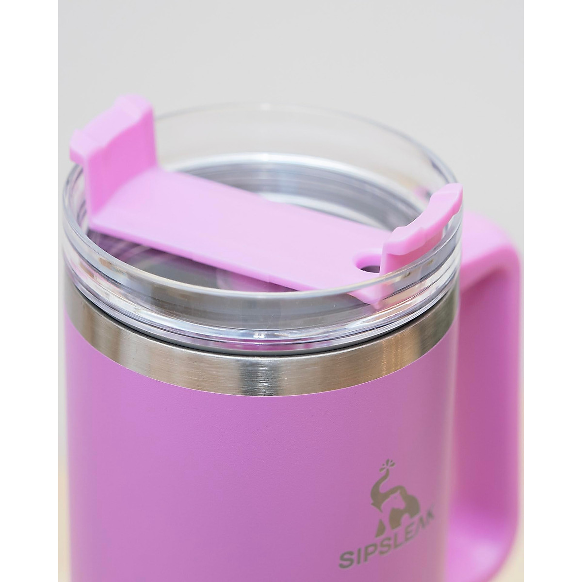 Du&Kha SIPSLEAK 40 Oz Tumbler with Handle and Straw – Stainless Steel Insulated Tumblers with 2 Lids, 2 Straws, Straw Brush – Portable and Reusable Coffee Tumbler Travel Coffee Mug Keeps Hot and Cold