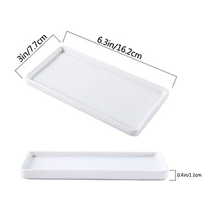 TOPBATHY 2 Pcs Kitchen Dresser Bathroom Vanity Tray Ceramic Bathroom Tray Plate Jewelry Holder for Hand Towel