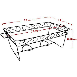 Party Essentials 2-Count Full Size Elegance Chafing Racks, Black