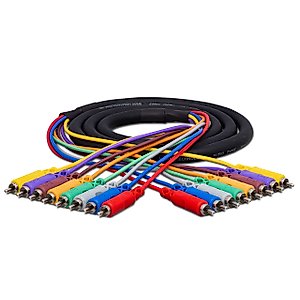 Hosa CRA-802 RCA to RCA Unbalanced Snake, 2 Meters