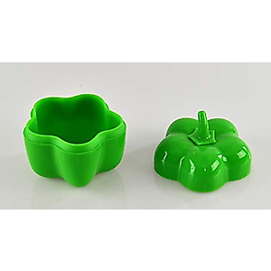 HOME-X Green Bell Pepper Holder, Vegetable Keeper, Food Saver, Useful Kitchen Gadgets
