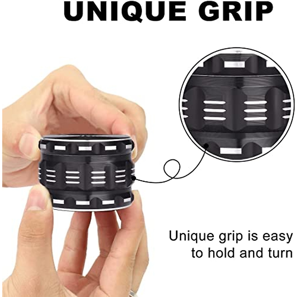 O.G. Grinder for Herbs & Spices, 2.5 inch Herb Grinder Black Grinder Pink Grinder